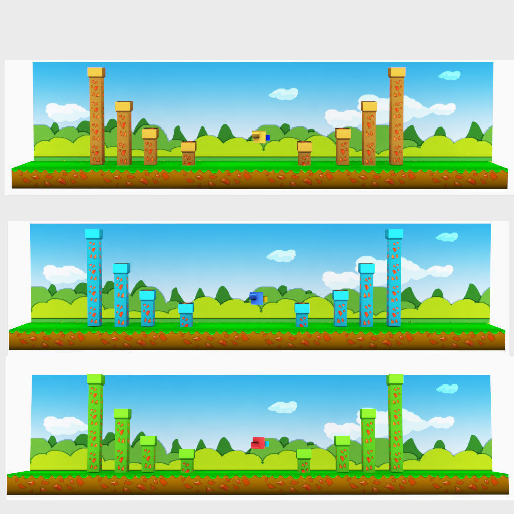 3D model Flappy 3D-Complete Game Template VR / AR / low-poly | CGTrader
