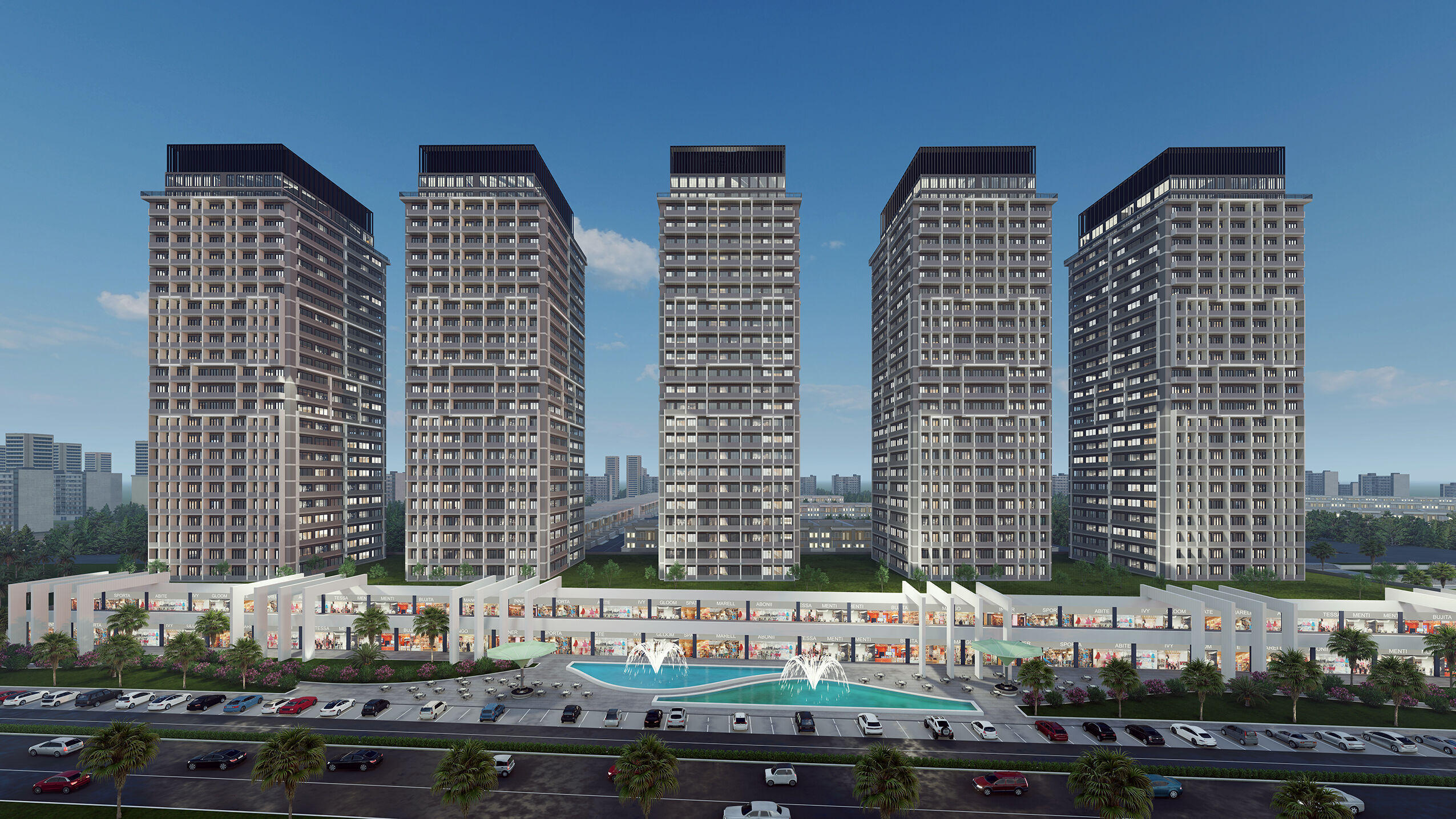 Modern Residential Commercial Complex 3D model | CGTrader