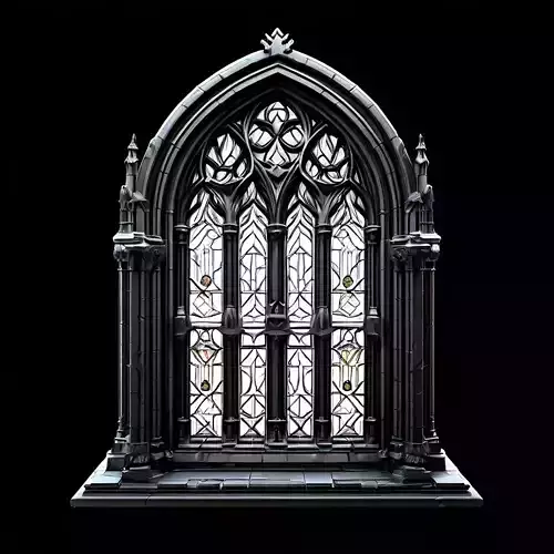3D model Gothic Arch Window Stained Glass VR / AR / low-poly | CGTrader