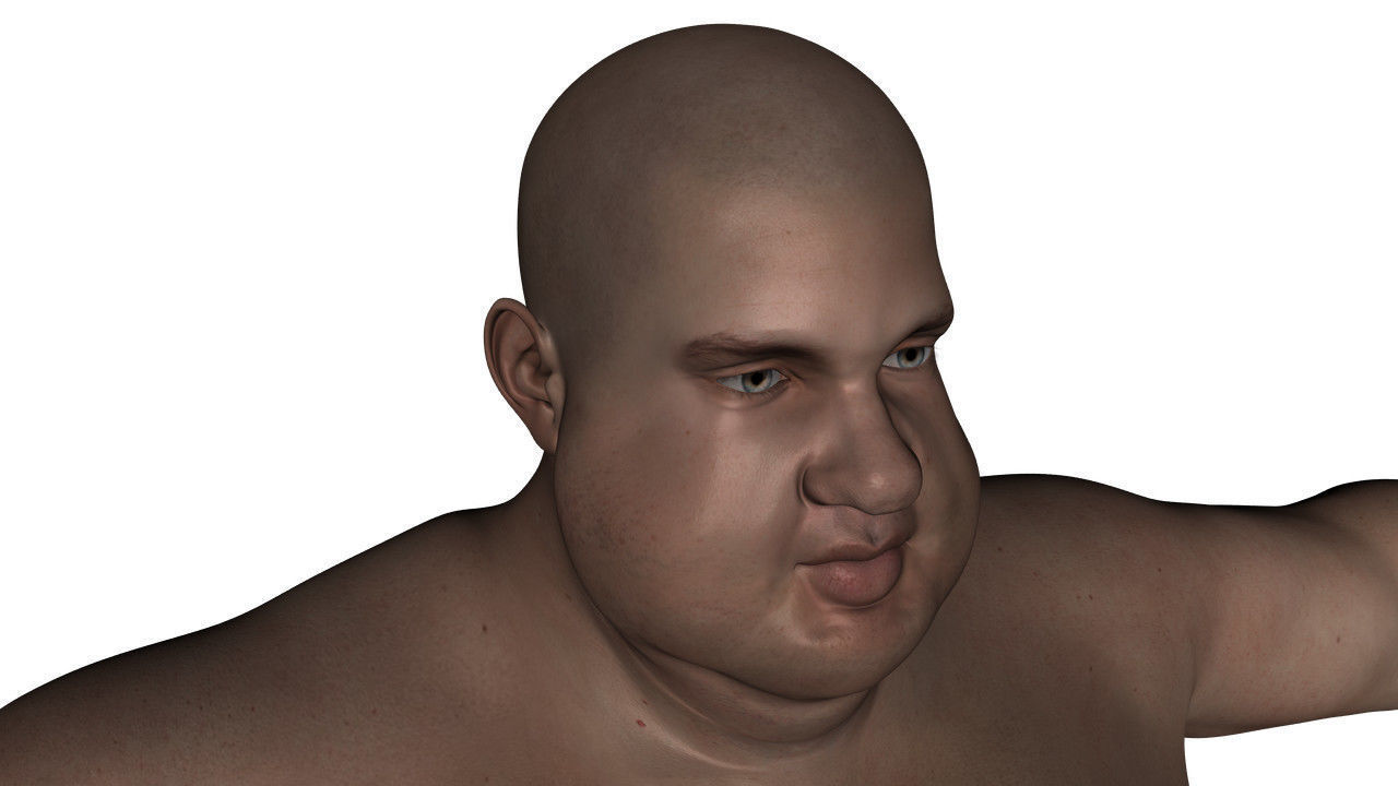 3D model Realistic Fat Man - Rigged VR / AR / low-poly rigged | CGTrader
