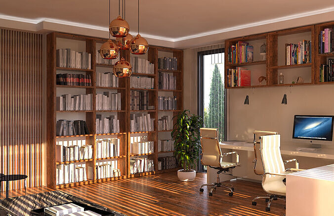 Modern Study Room 3D model | CGTrader