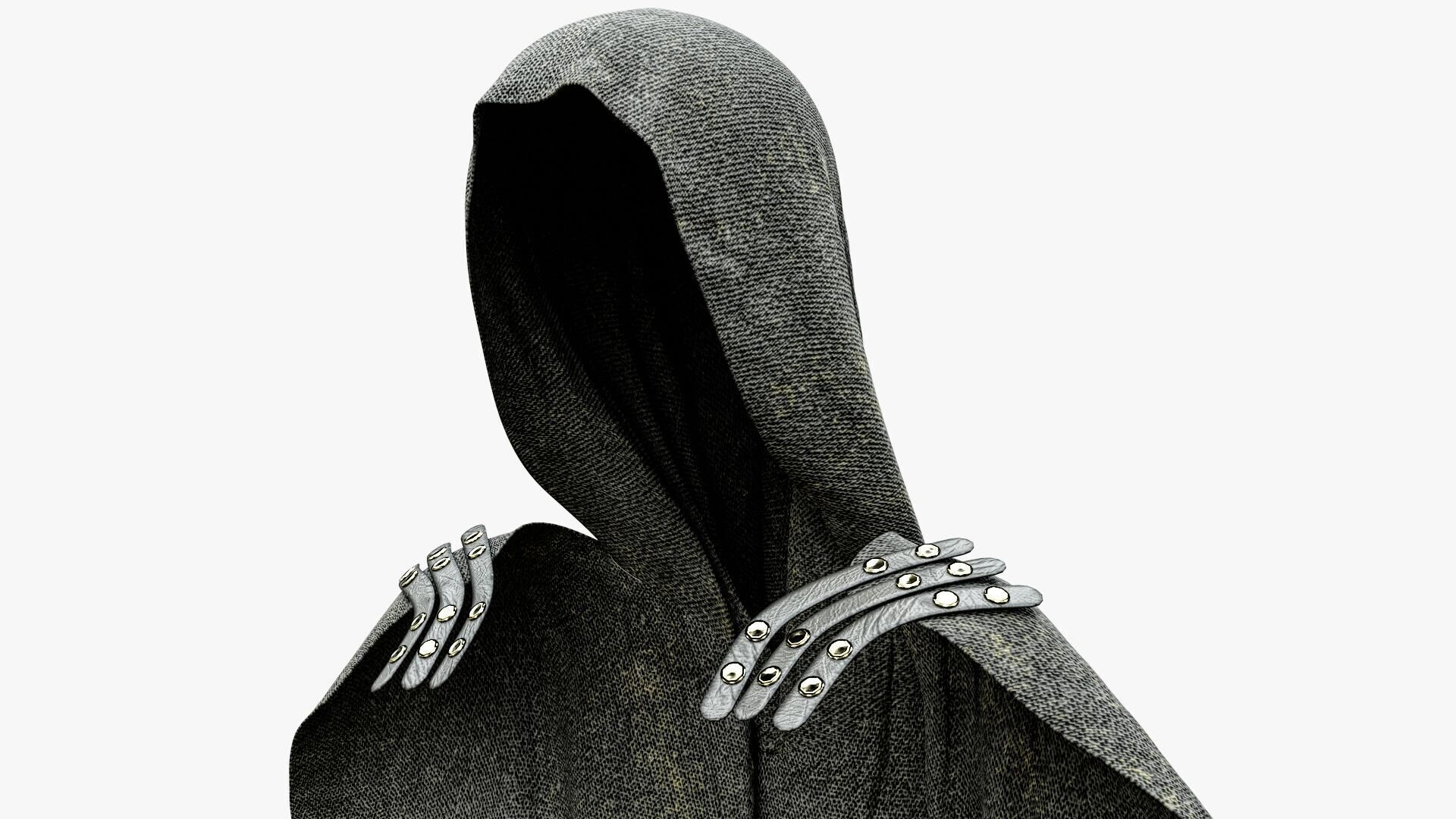 Medieval Hooded Cloak free VR / AR / low-poly 3D model | CGTrader