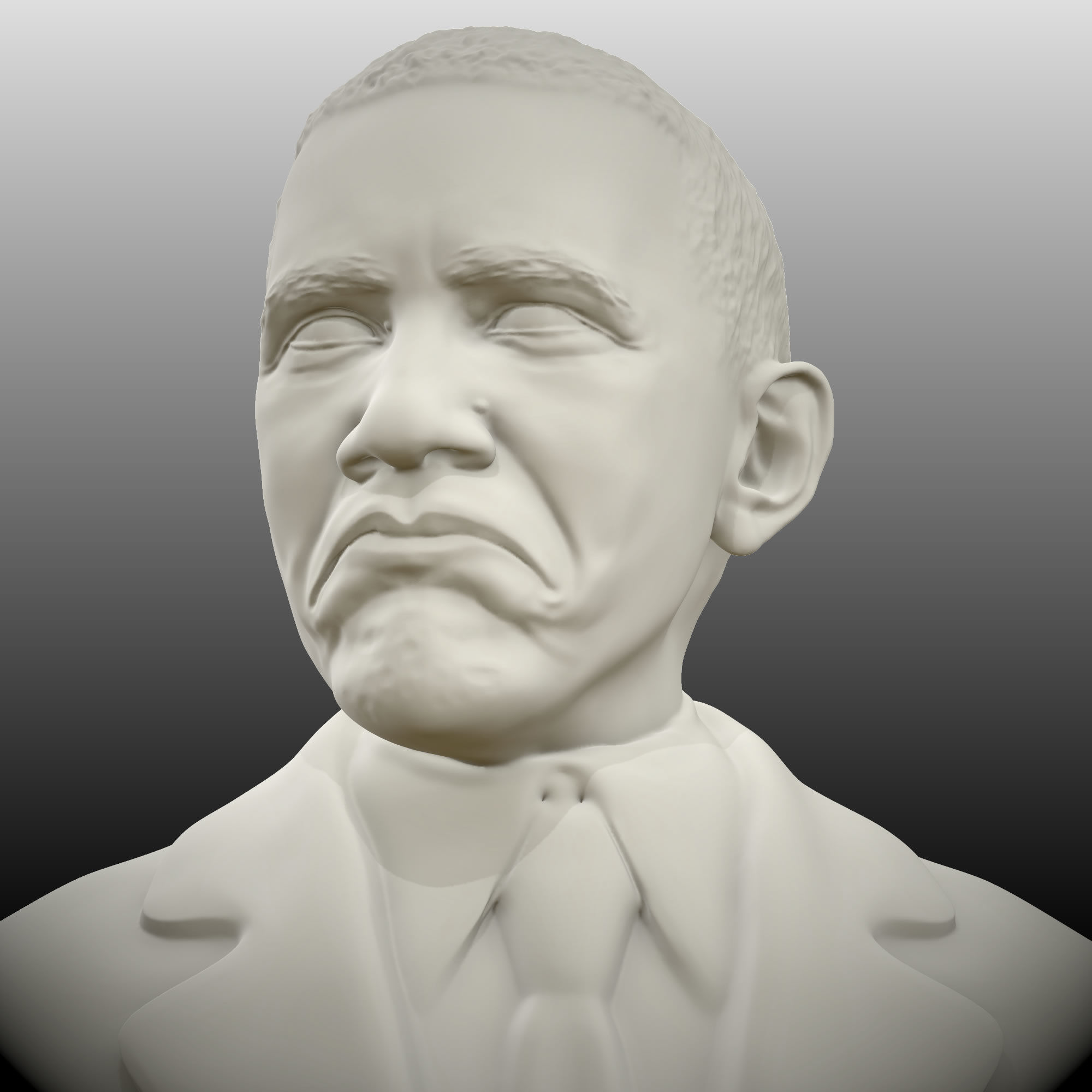 Obama not bad meme sculpt 3D model 3D printable | CGTrader