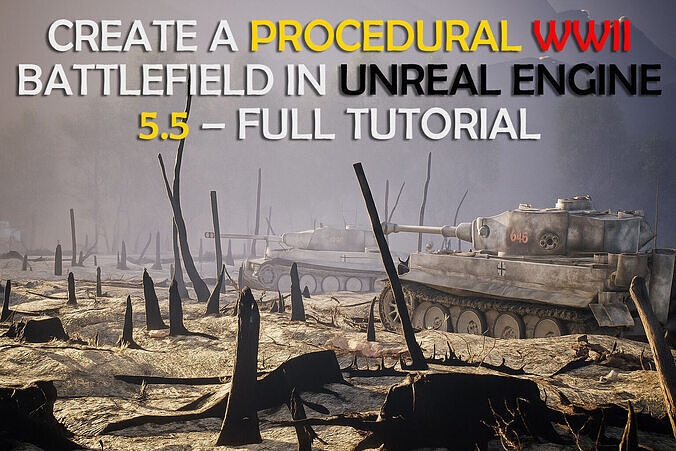Procedural WWII Battlefield Models free VR / AR / low-poly 3D model ...