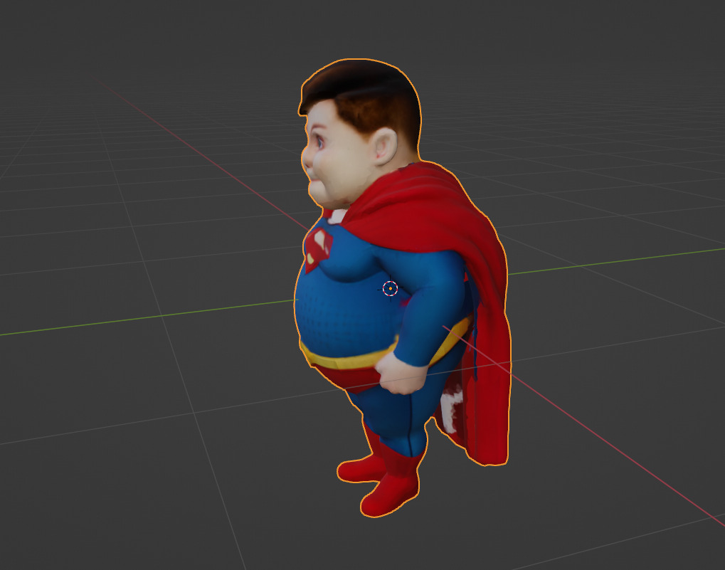 3D Scanned Fat Superman Cute and Funny Stylized Hero 3D model 3D ...