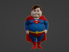 3D Scanned Fat Superman Cute and Funny Stylized Hero 3D model 3D ...