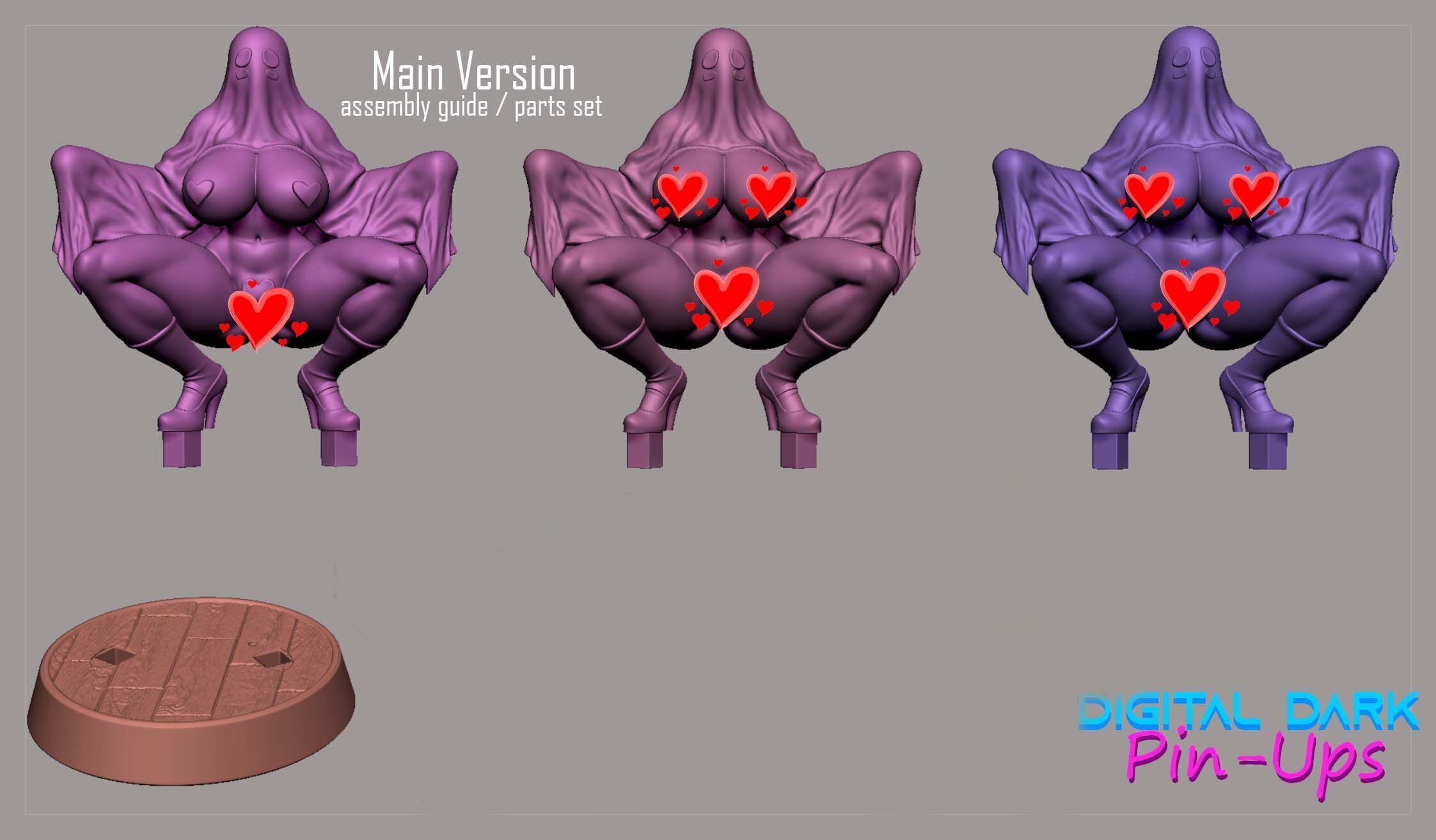 Boo Ghost Girl with NSFW version Girl and FUTA and Miniatures 3D model 3D printable | CGTrader