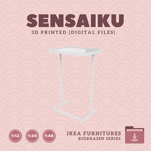 25 BJORKASEN Laptop Stand for Dollhouse - IKEA - 3D Print 3D model 3D printable | CGTrader