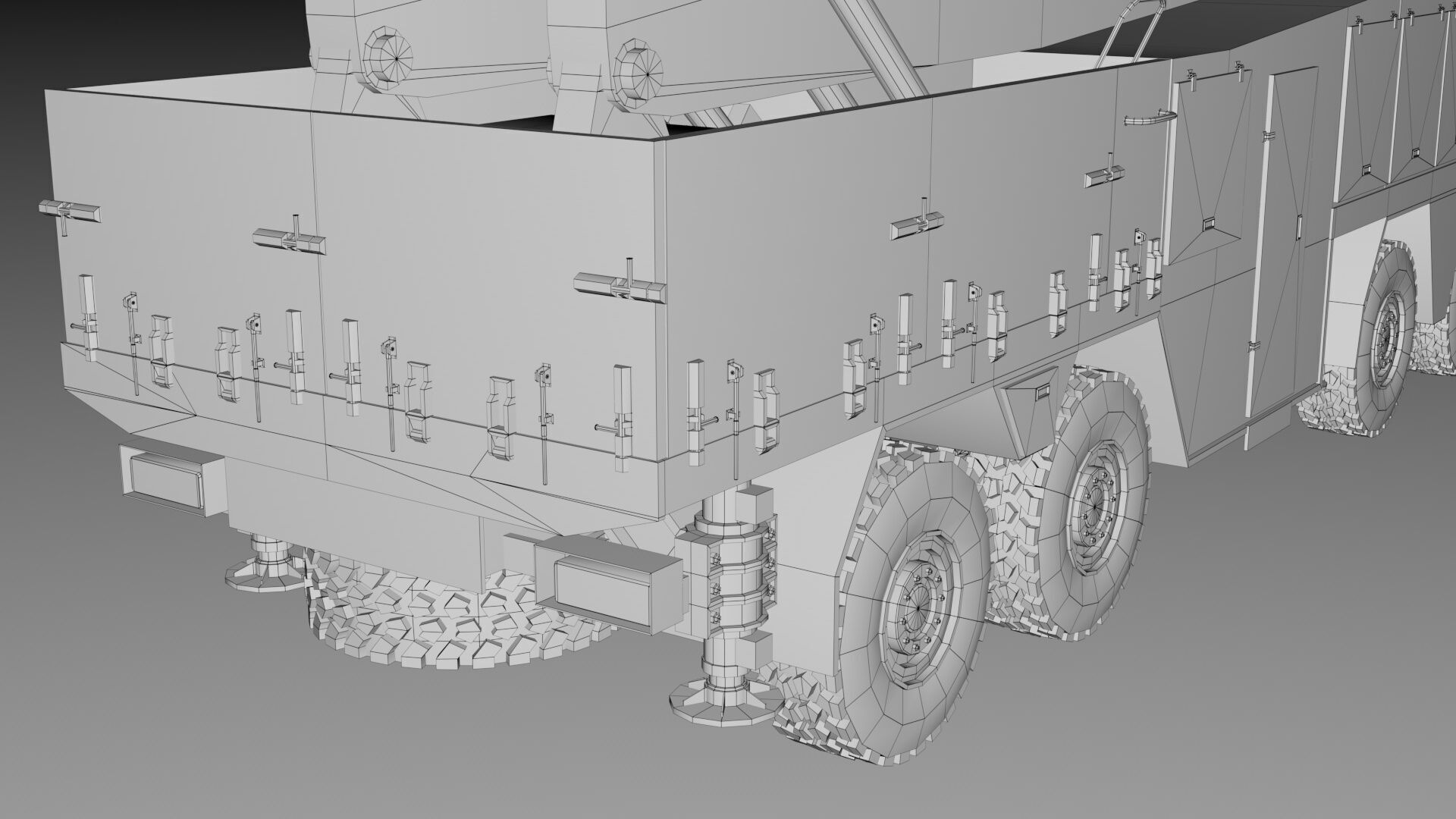 3D model Ballistic Missiles and Artillery Rockets Launcher Military VR ...