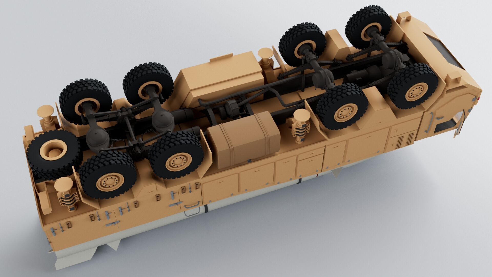 3D model Ballistic Missiles and Artillery Rockets Launcher Military VR ...