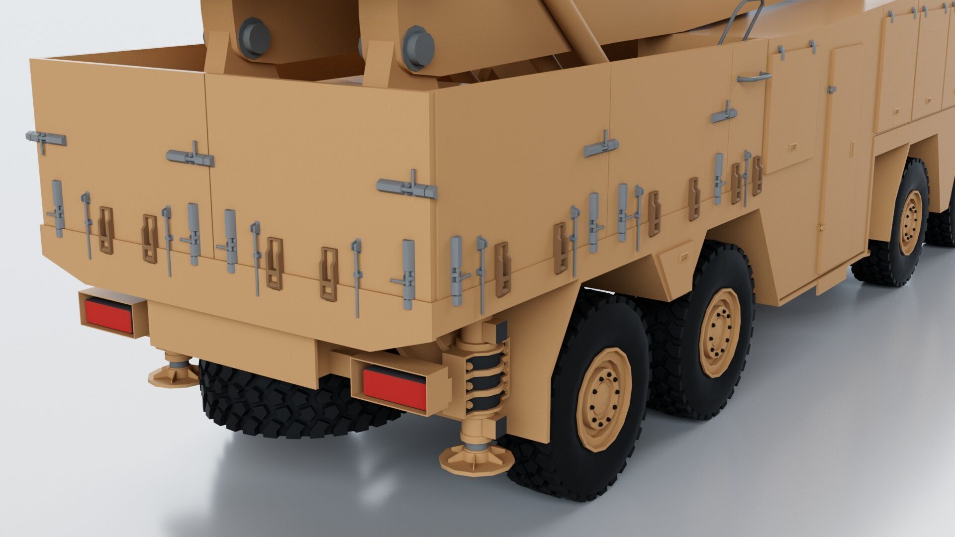 3D model Ballistic Missiles and Artillery Rockets Launcher Military VR ...