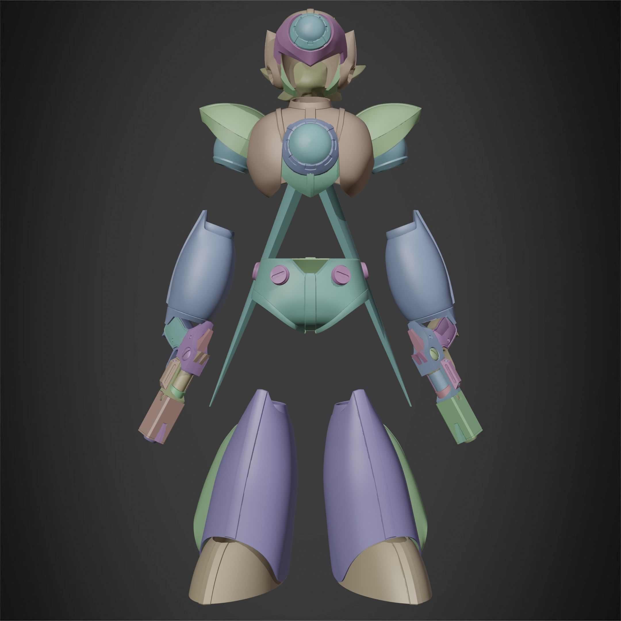 Mega Man X7 Axl Full Armor and Pistol for Cosplay 3D Model Collection ...