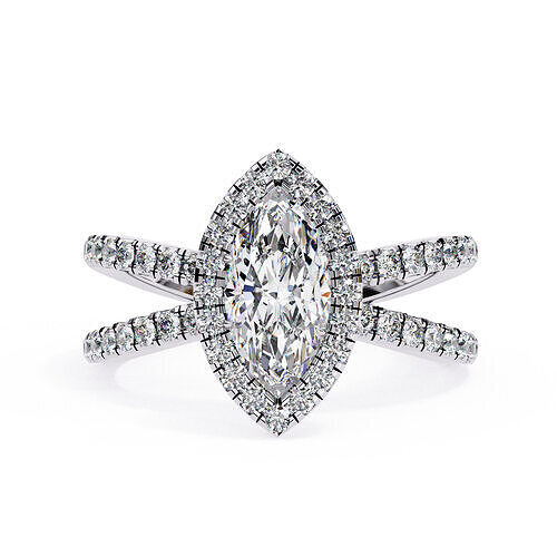 MARQUISE DIAMOND RING -CAD-099 3D model | CGTrader