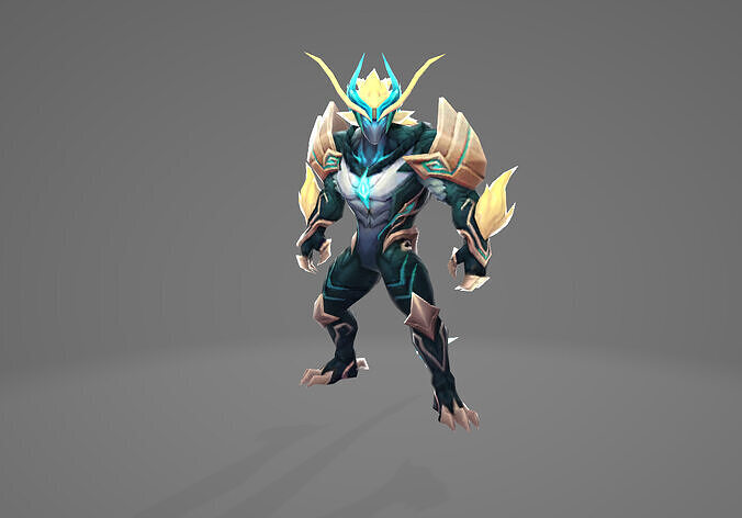 3D model Mobile Legends Revamped Emerald Dragon Yu Zhong FBX Model VR ...