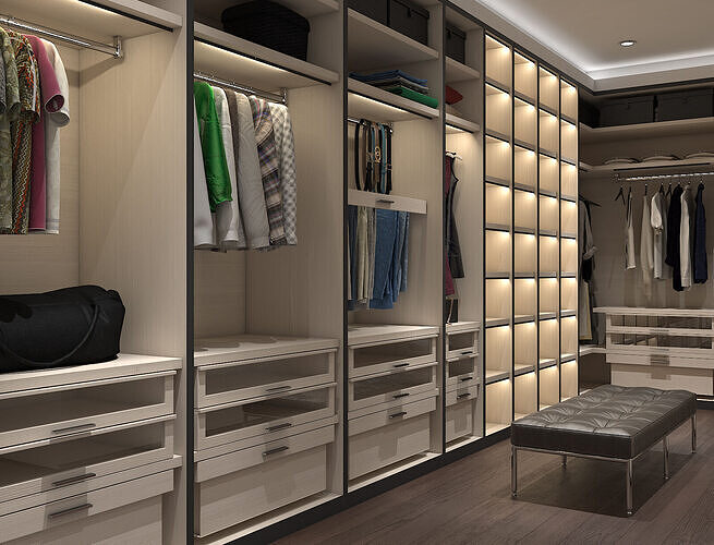 Modern Walk-in Closet Dressing Room 3D model | CGTrader