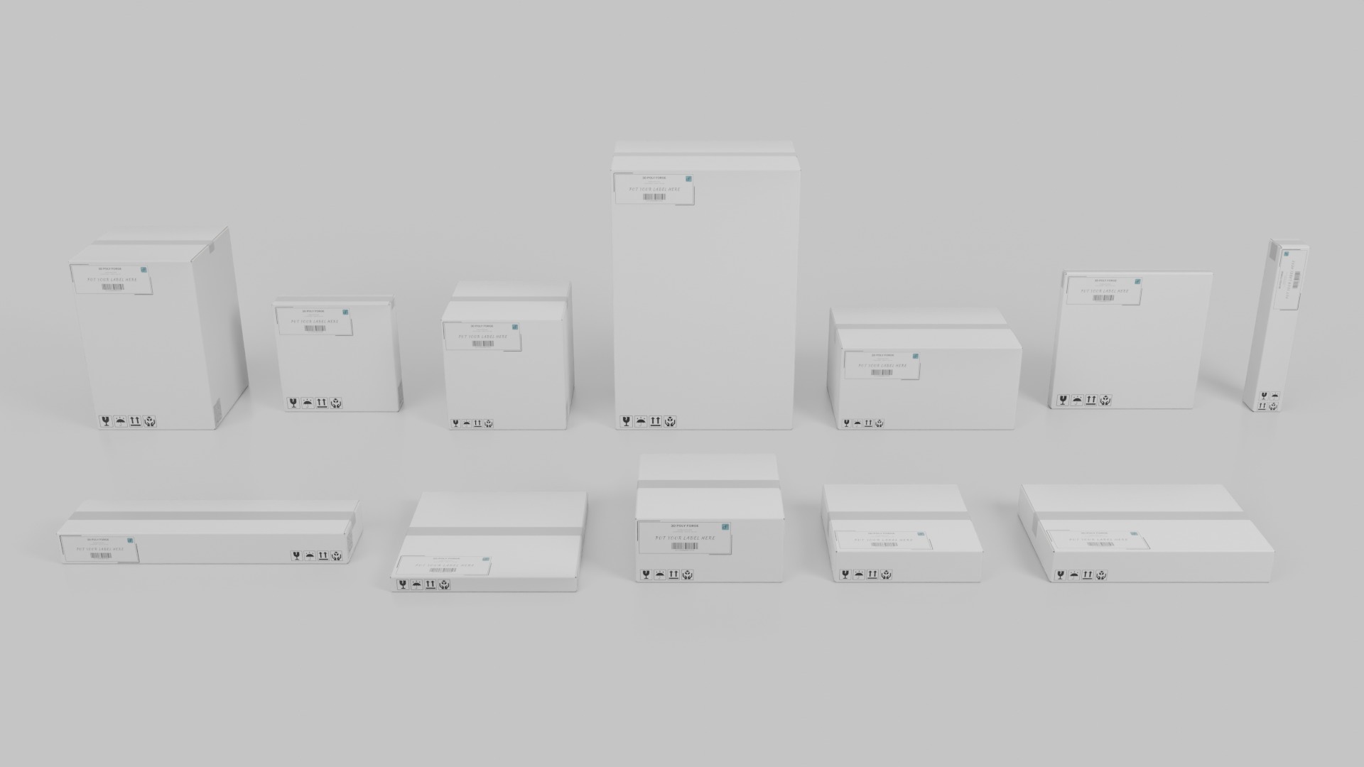 Complete White Cardboard box Collection -Rigged and Customizable VR ...