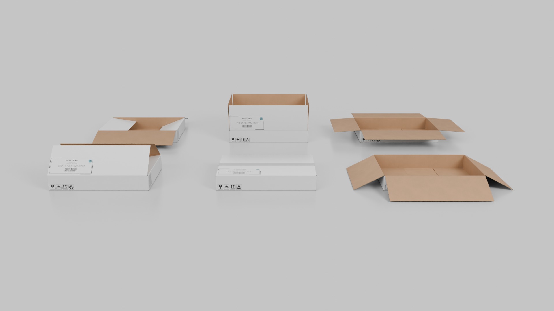 Complete White Cardboard box Collection -Rigged and Customizable VR ...