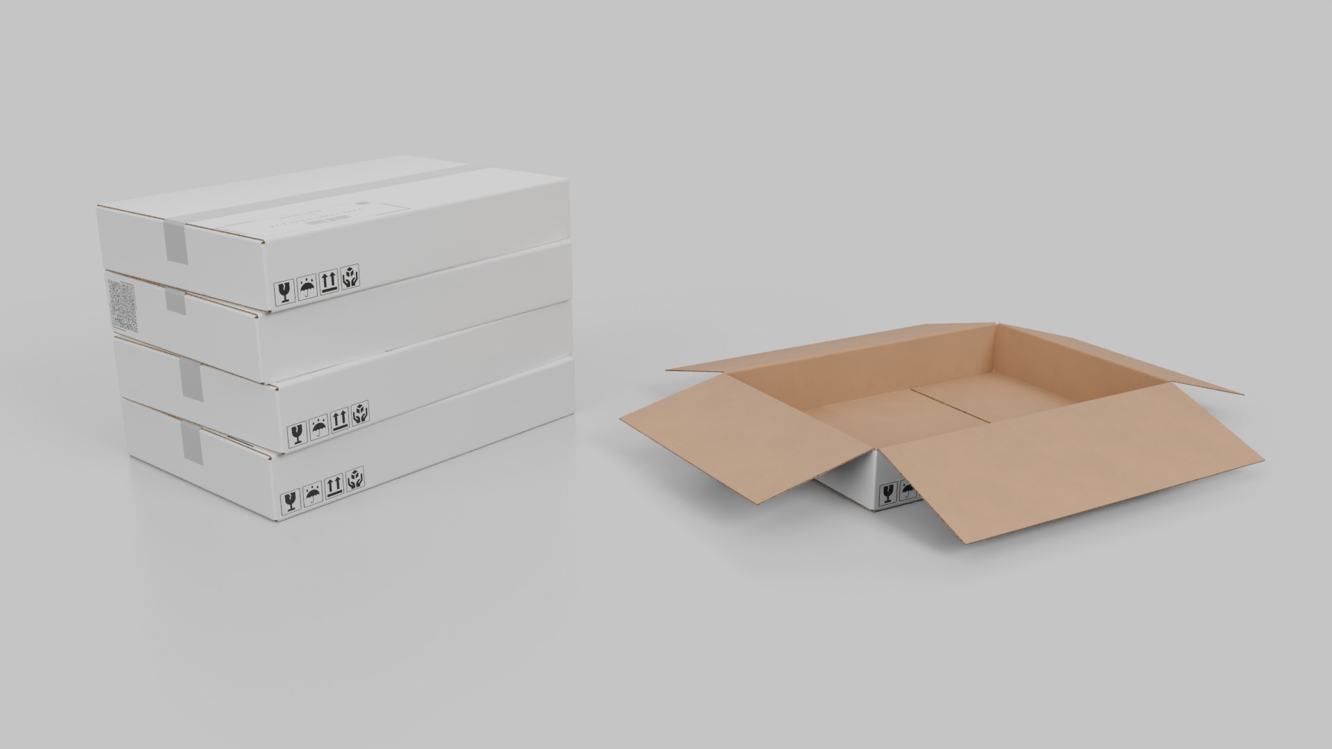 Complete White Cardboard box Collection -Rigged and Customizable VR ...