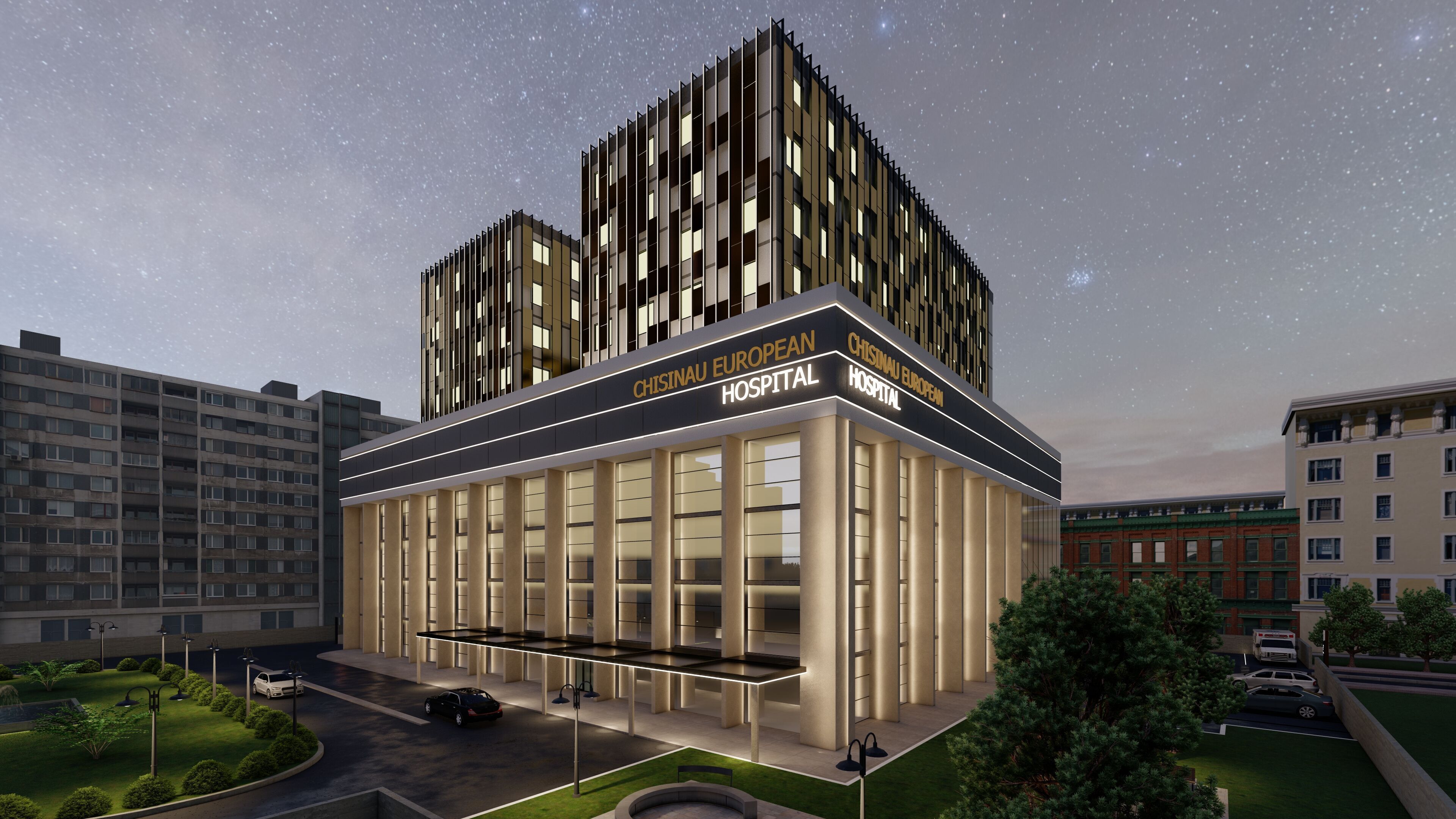 Modern Hospital Building 3D model | CGTrader