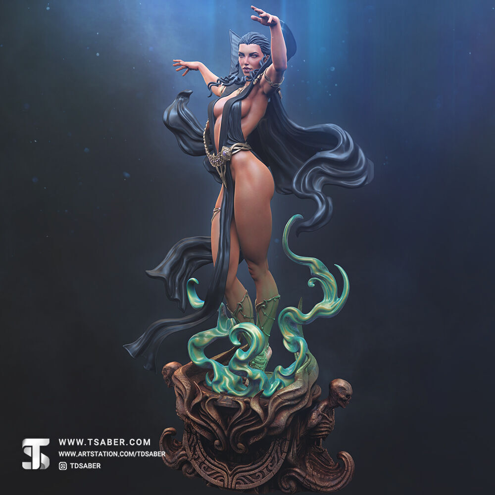 Dark Lily Statue 3d Model 3d Printable Cgtrader