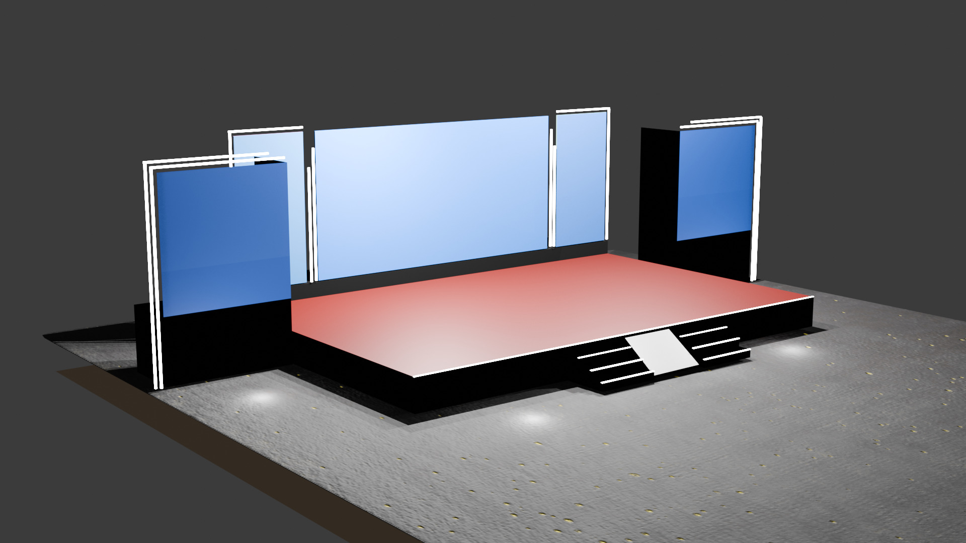 Event Stage with LEd Wall free VR / AR / low-poly 3D model | CGTrader