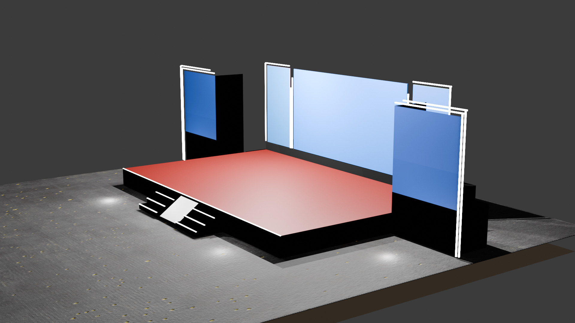 Event Stage with LEd Wall free VR / AR / low-poly 3D model | CGTrader