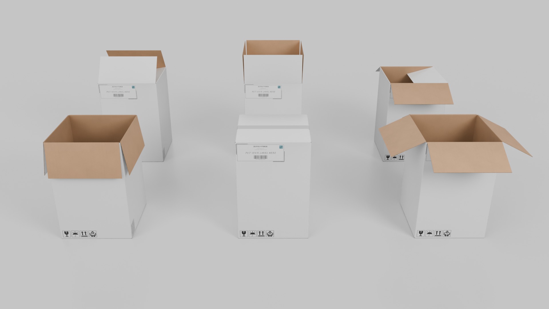 3D Model Collection Retail Packaging Boxes Bundle - Rigged and ...