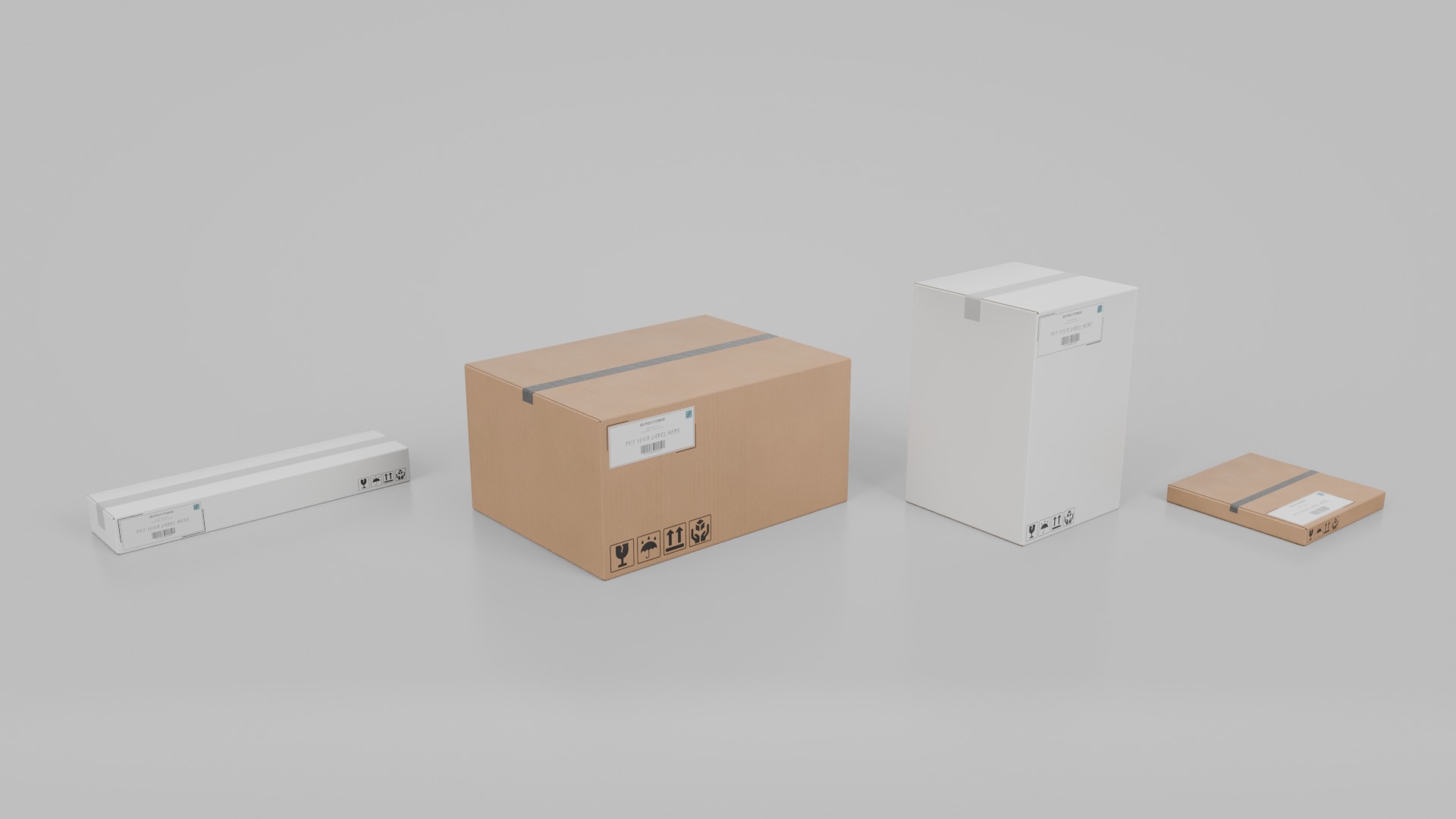 3D Model Collection Retail Packaging Boxes Bundle - Rigged and ...