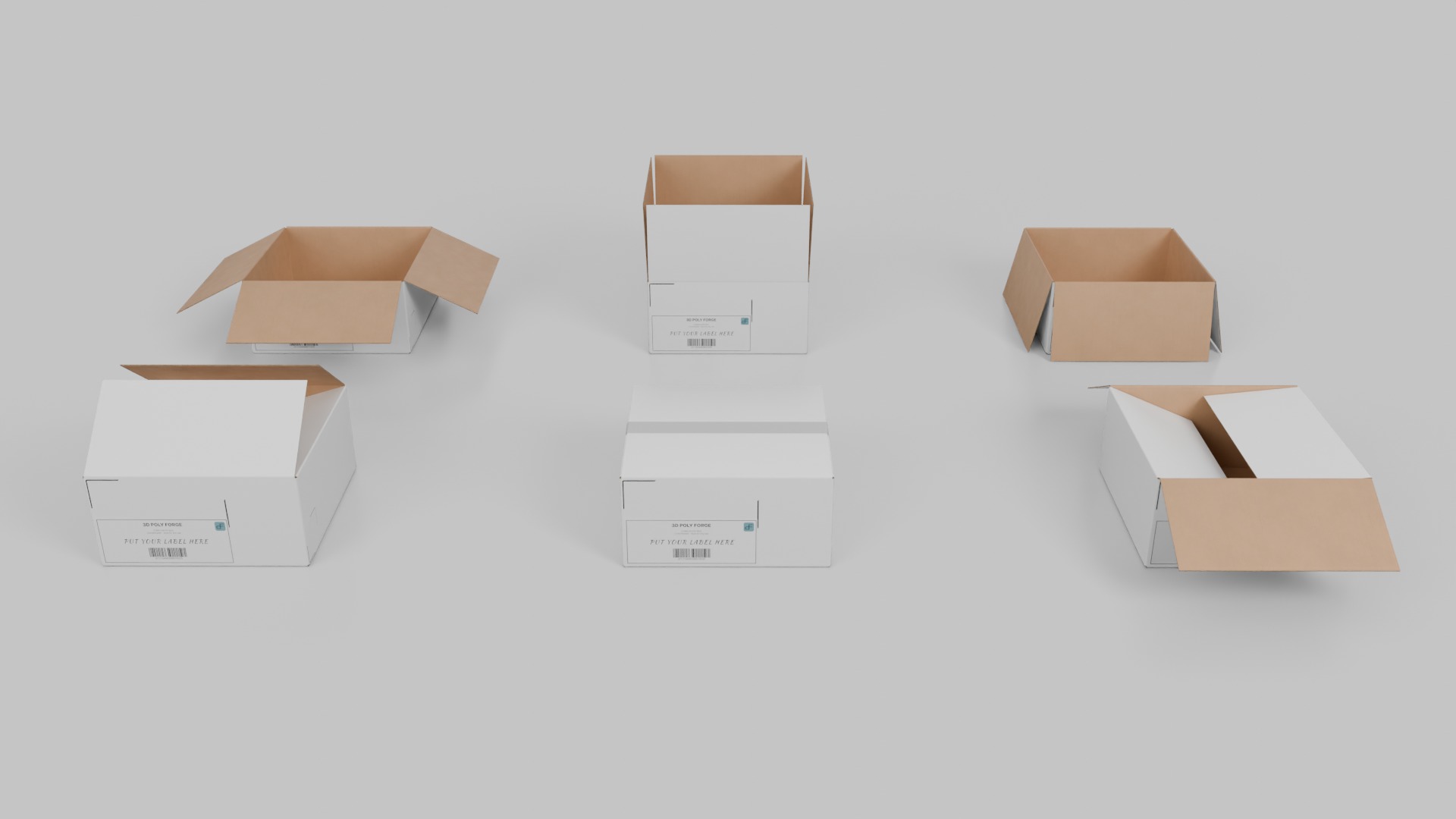 3D Model Collection Logistics Pro Carboard Box Pack - Rigged and ...