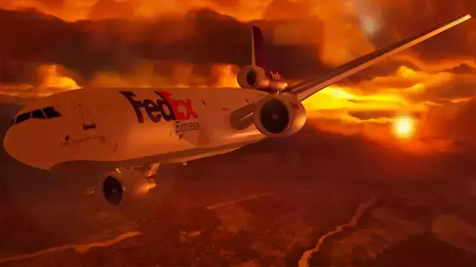 DC-10 Fedex free 3D model | CGTrader
