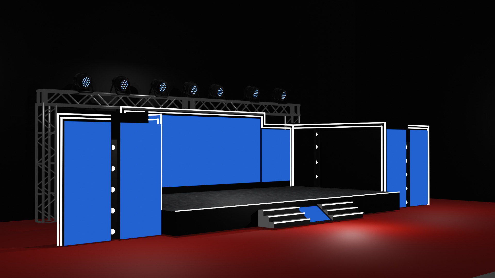 Event Stage setup free VR / AR / low-poly 3D model | CGTrader