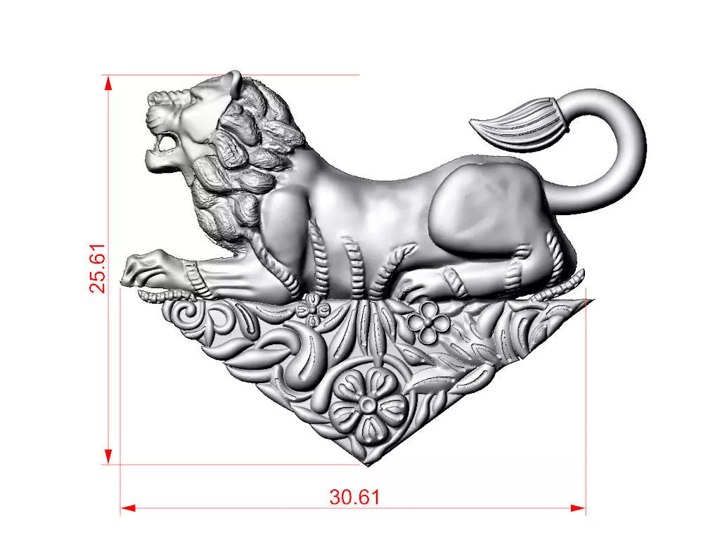 lion pendent free 3D model 3D printable | CGTrader