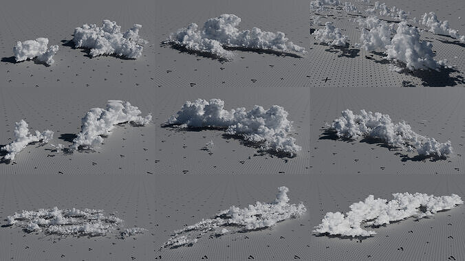 Akna 3D Complete Cloud Catalogue Low Res Sample Pack free 3D model | CGTrader