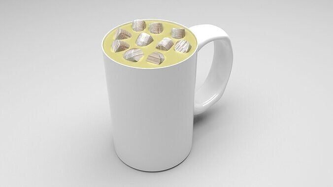 Pistachio Hot Chocolate With Marshmallows 3D model | CGTrader