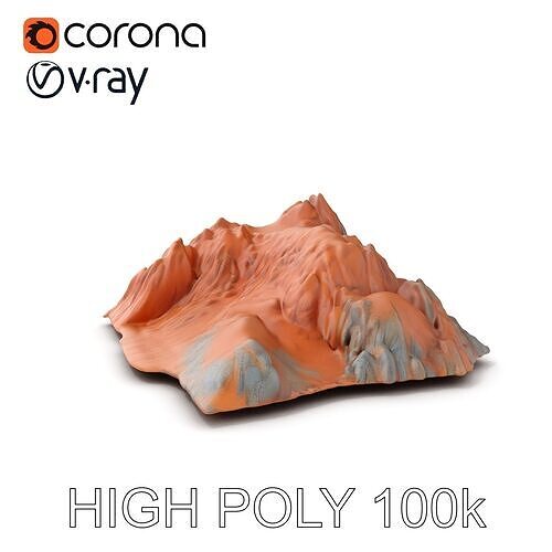 3D model Desert Mountain Terrain Model Pack VR / AR / low-poly | CGTrader