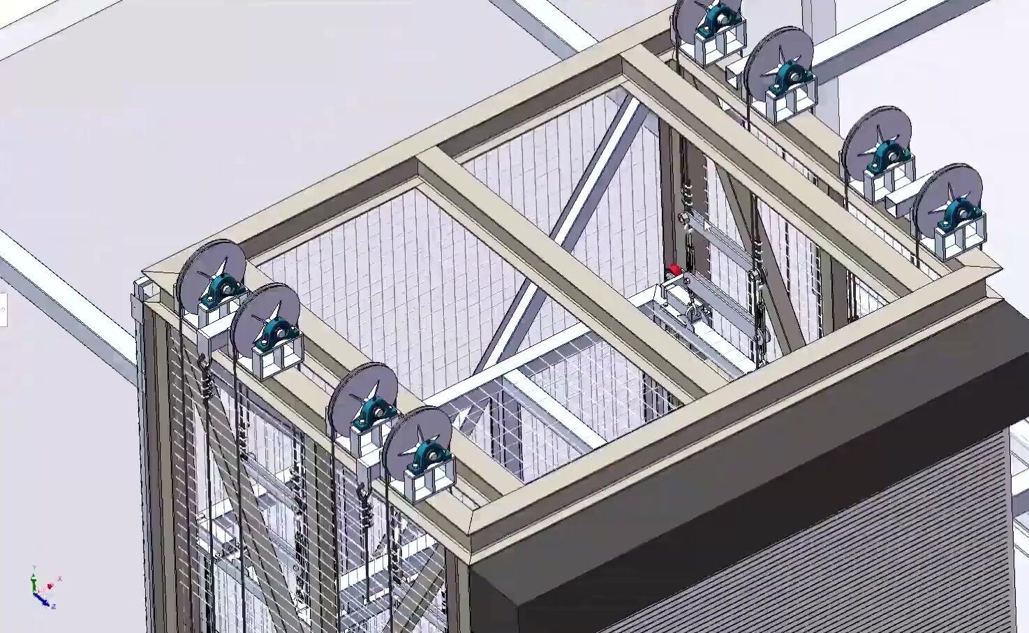 Electric Warehouse Freight Lift Customizable Cargo Elevator 3D model ...