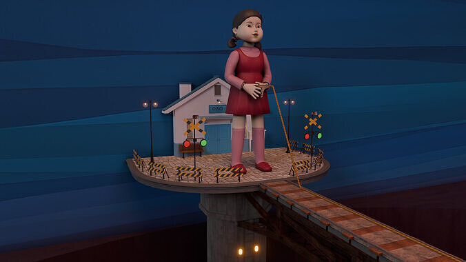 Squid Game Jump Rope Map 3D model | CGTrader