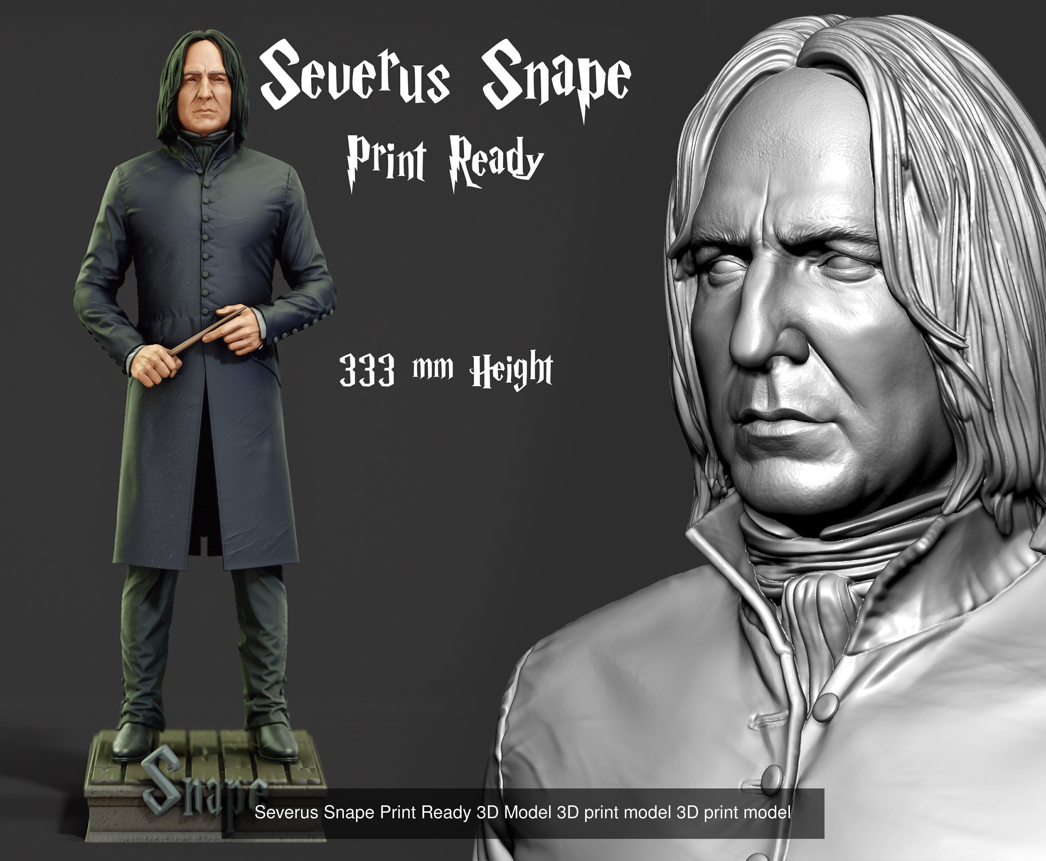 Harry Potter Voldemort Hagrid Snape 3D Print Ready Models 3D Model Collection 3D printable ...