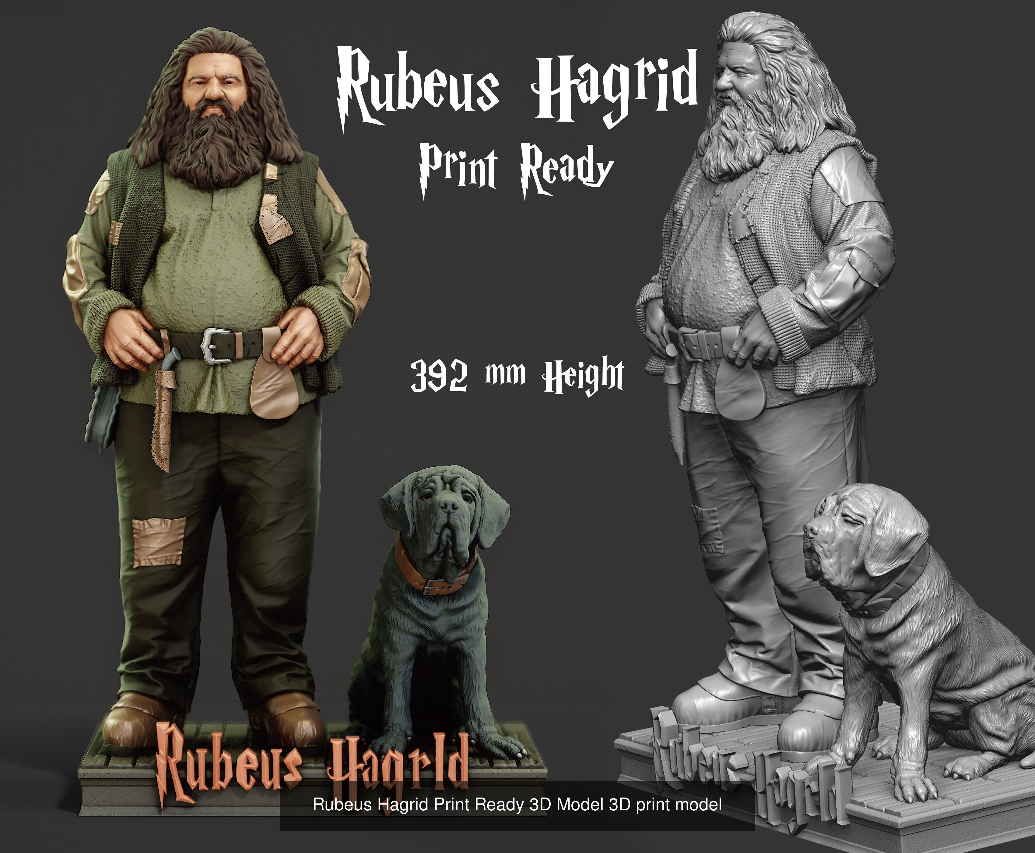 Harry Potter Voldemort Hagrid Snape 3D Print Ready Models 3D Model ...