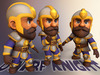 3D model Dwarf Knight Animated Character UNREAL ENGINE VR / AR / low ...