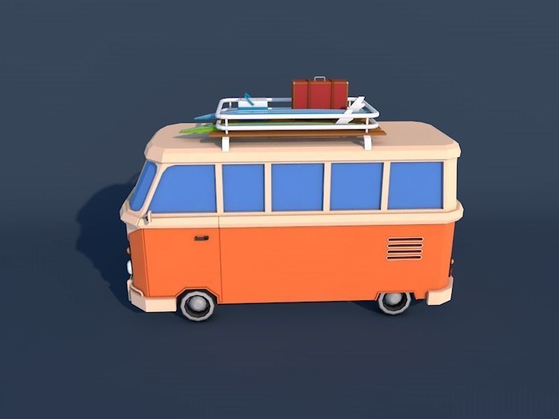 3D model Low Poly Van VR / AR / low-poly | CGTrader