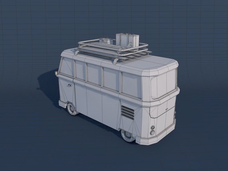 3D model Low Poly Van VR / AR / low-poly | CGTrader