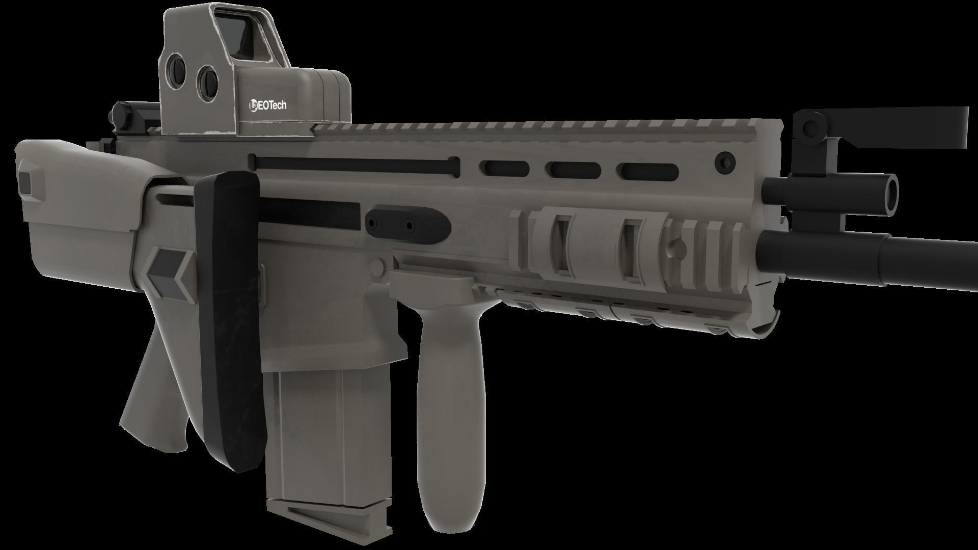 fn scar assault rifle 3D model | CGTrader
