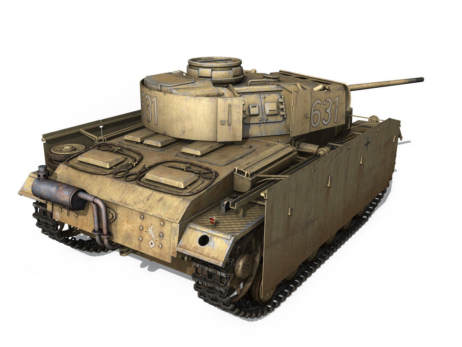 PzKpfw III - Panzer 3 - Ausf M - 631 3D model | CGTrader