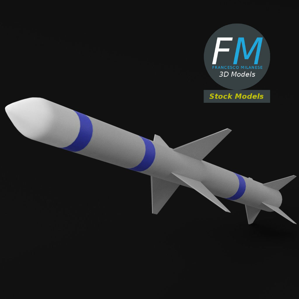 AIM-7F Sparrow missile 3D model | CGTrader