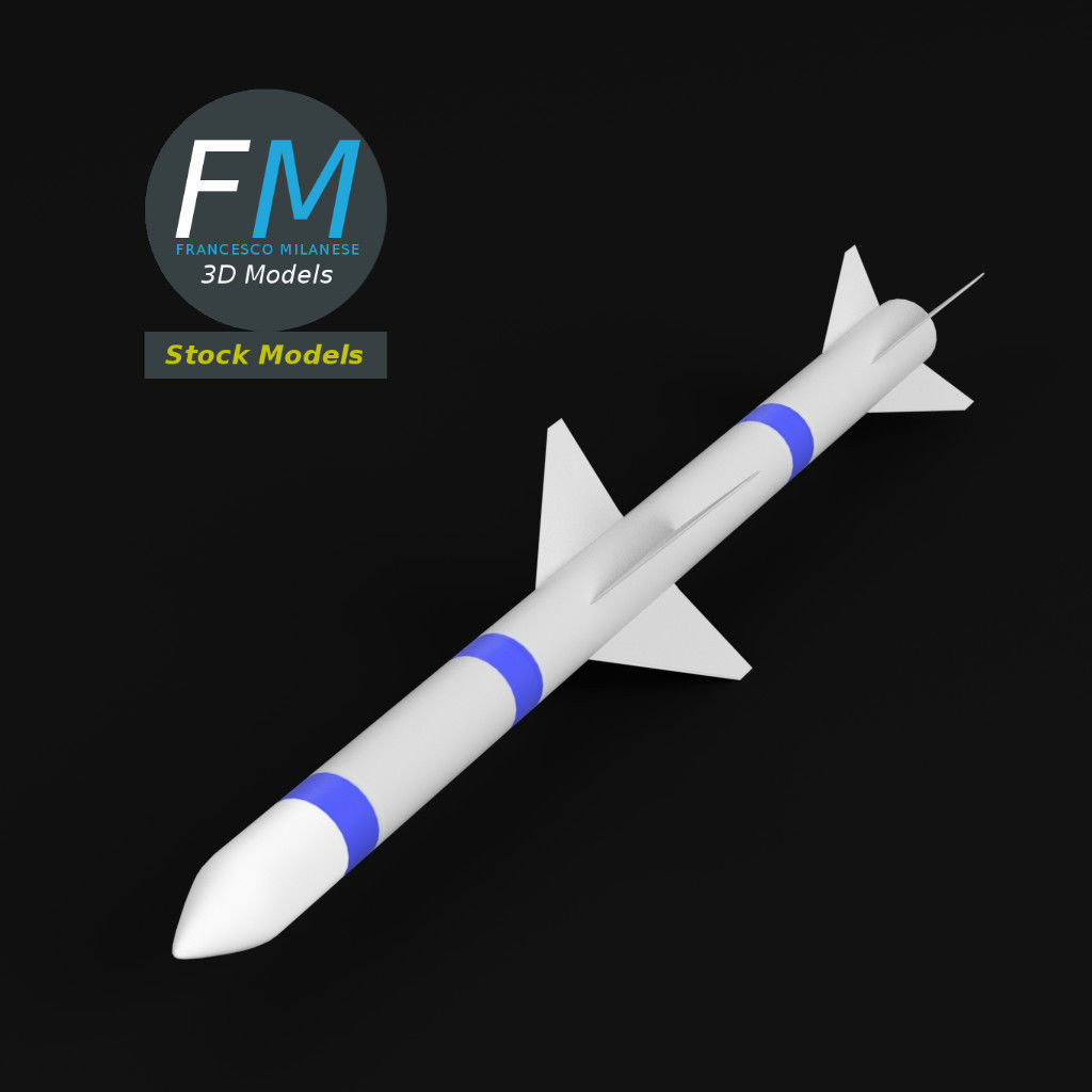 AIM-7F Sparrow missile 3D model | CGTrader