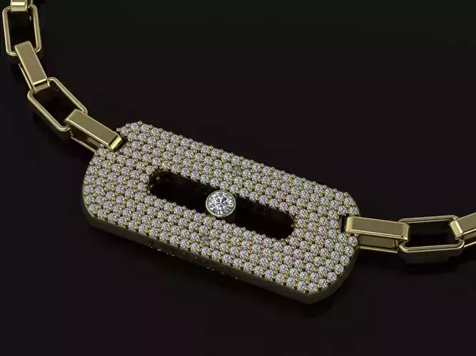 Messika Necklace Pendant 3D model 3D printable | CGTrader