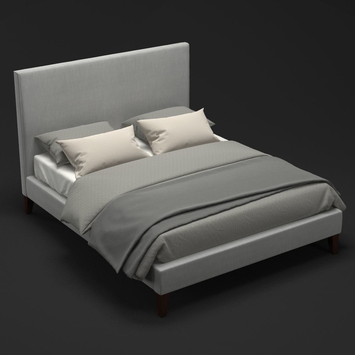 Cate Modern Bedframe 3D model | CGTrader