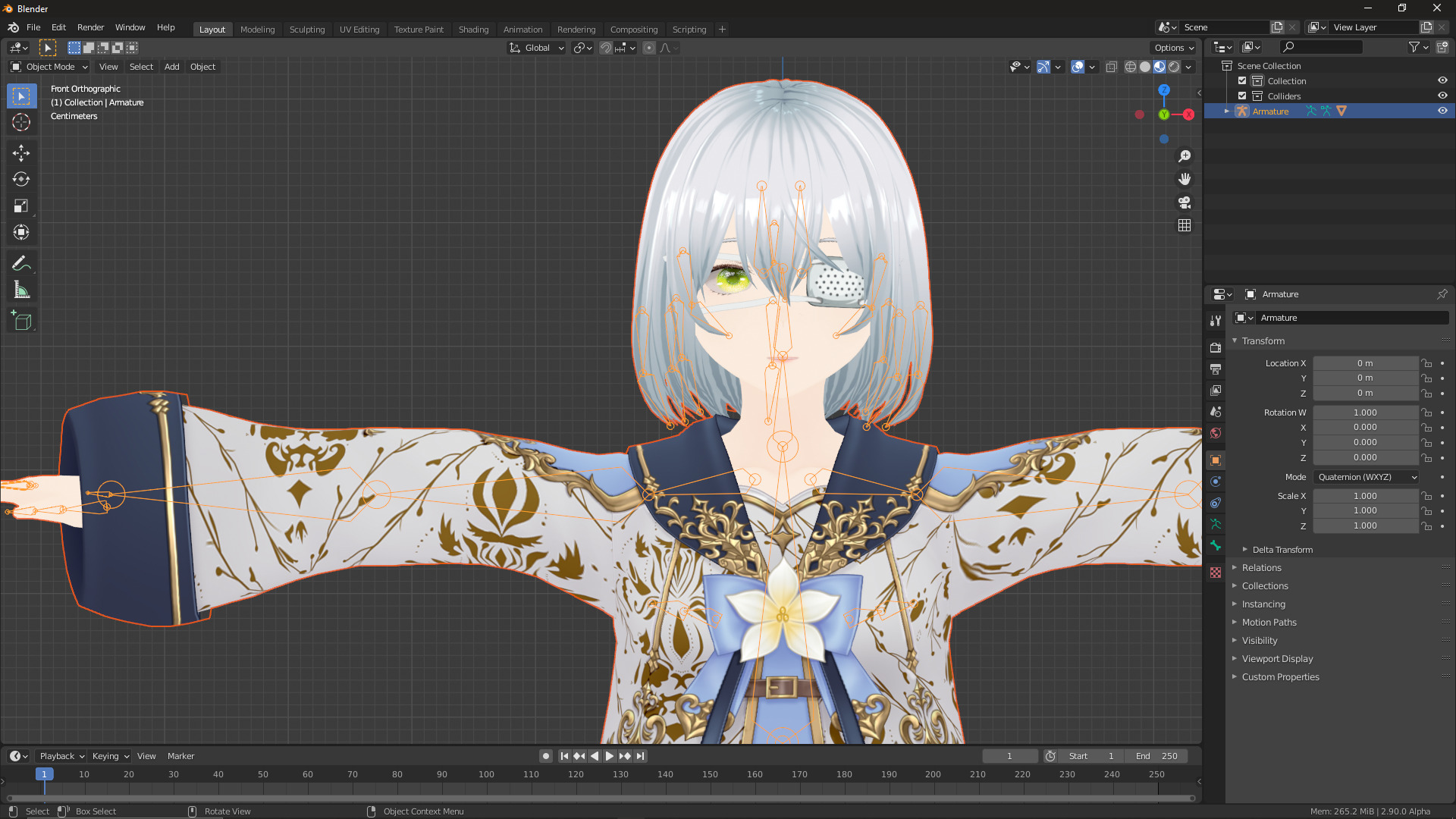 3D model Fantasy Anime Girl 3D Model Fully Rigged Game Ready VR / AR ...