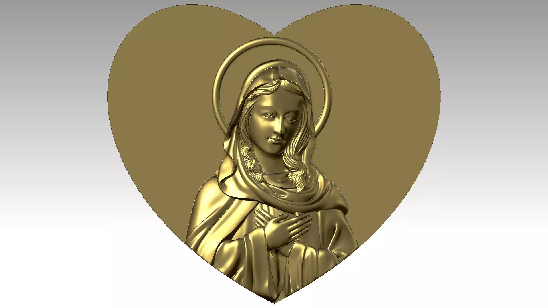Virgin Mary relief 3D model 3D printable | CGTrader
